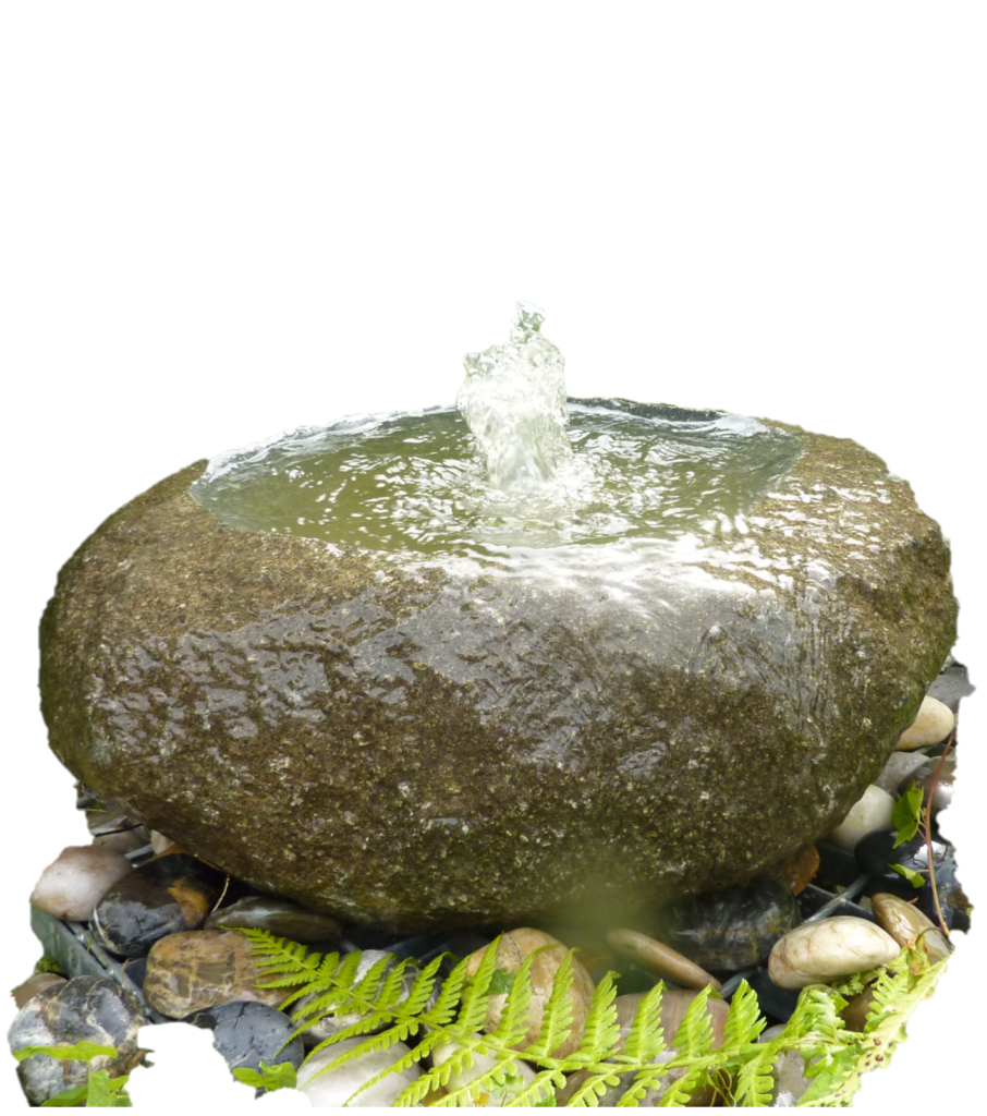 Babbling natural boulder 45cm L appr., sizes and shapes may vary due to ...