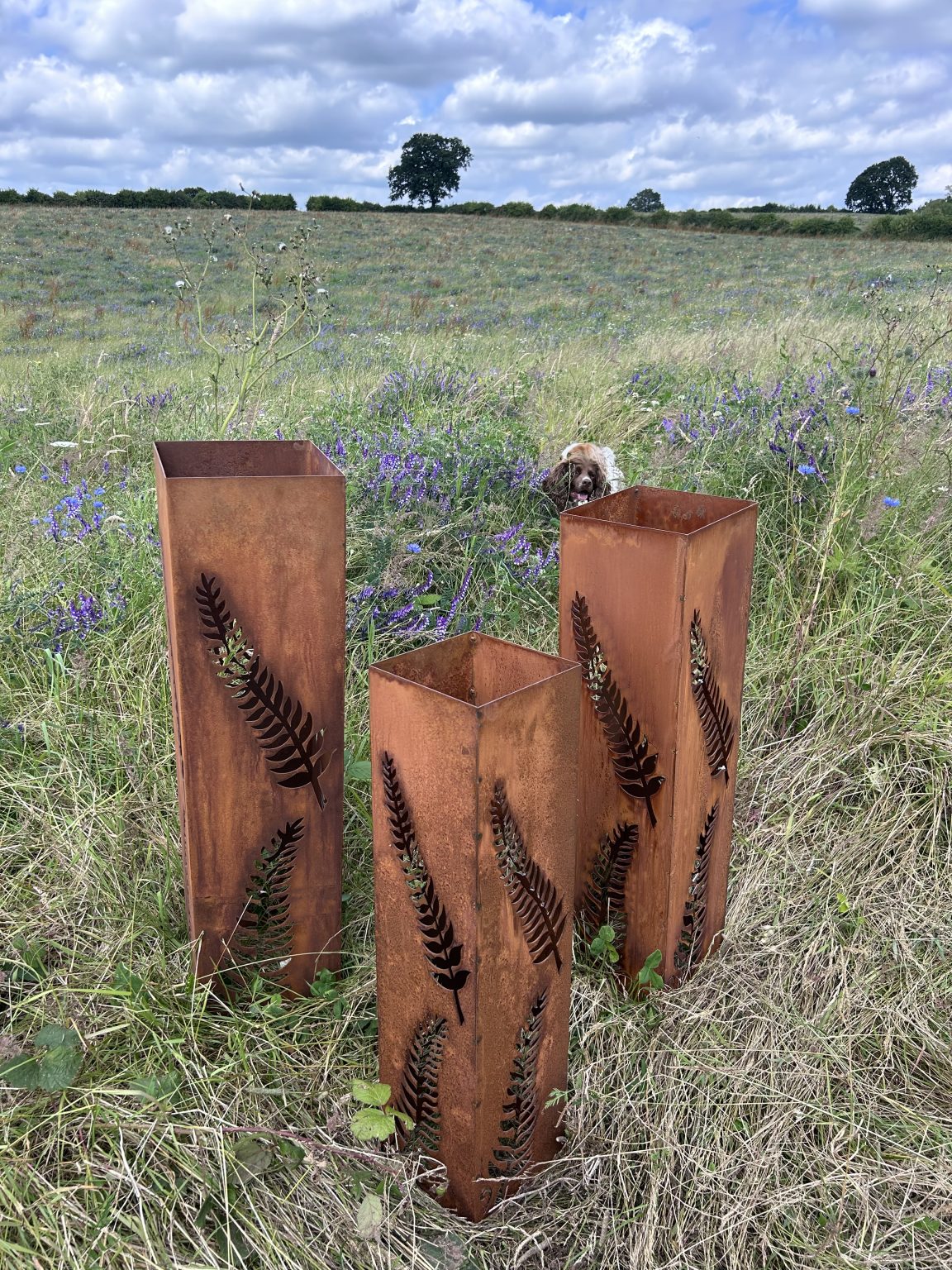 Fern Leaf Columns | Set of 3 large 80/90/100cm H – Eastern Connections