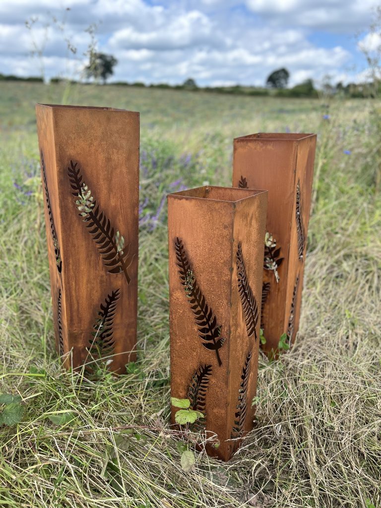 Fern Leaf Columns | Set of 3 large 80/90/100cm H – Eastern Connections