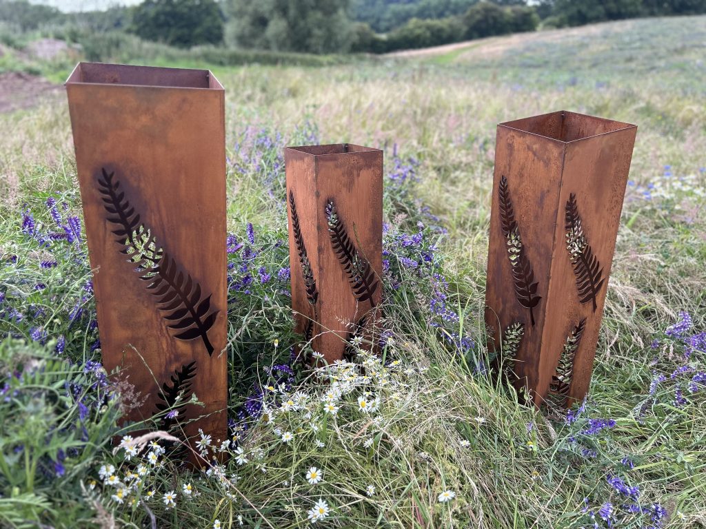 Fern Leaf Columns | Set of 3 large 80/90/100cm H – Eastern Connections
